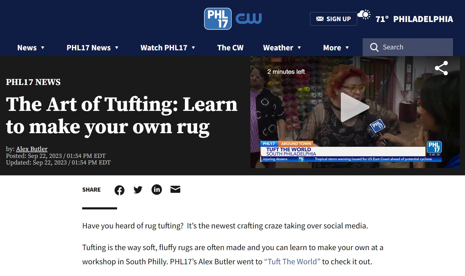 The Art of Tufting: Learn to make your own rug - Tuft the World