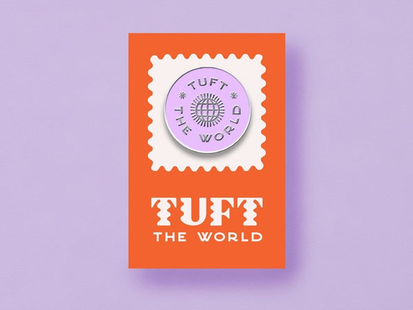 Tuft the World Globe Enamel Pin
